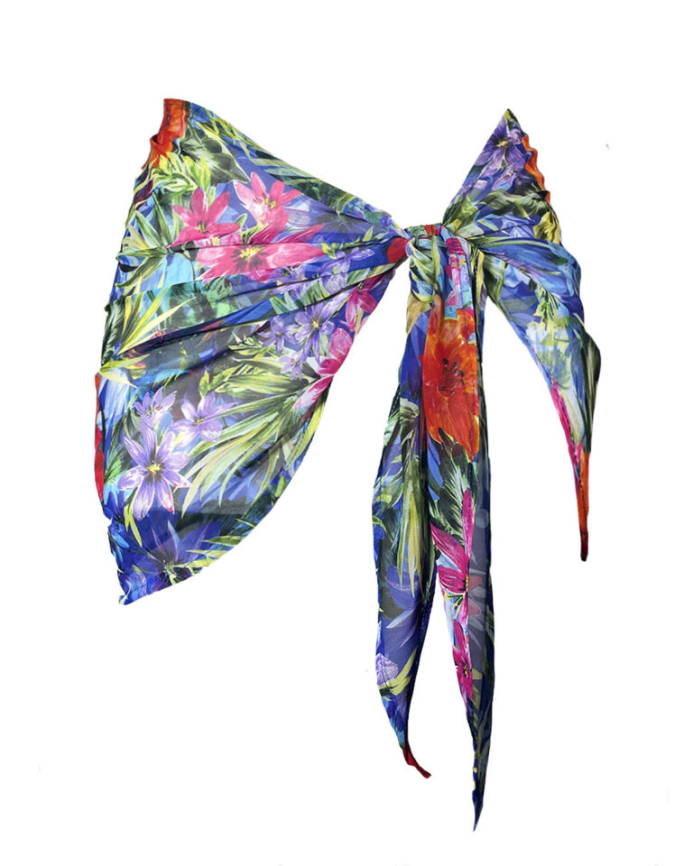 Pareo básico flores – MERLINA BEACHWEAR